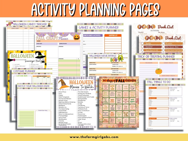 Halloween Planner Printable Halloween Party Planning Kit - Etsy