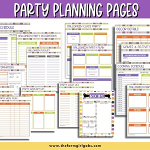 Halloween Planner Printable Halloween Party Planning Kit - Etsy