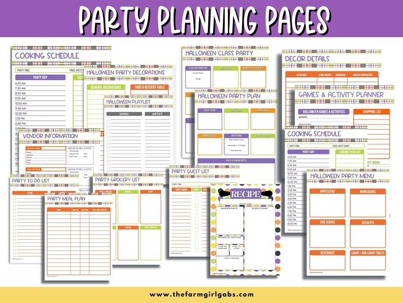Halloween Planner Printable Halloween Party Planning Kit - Etsy