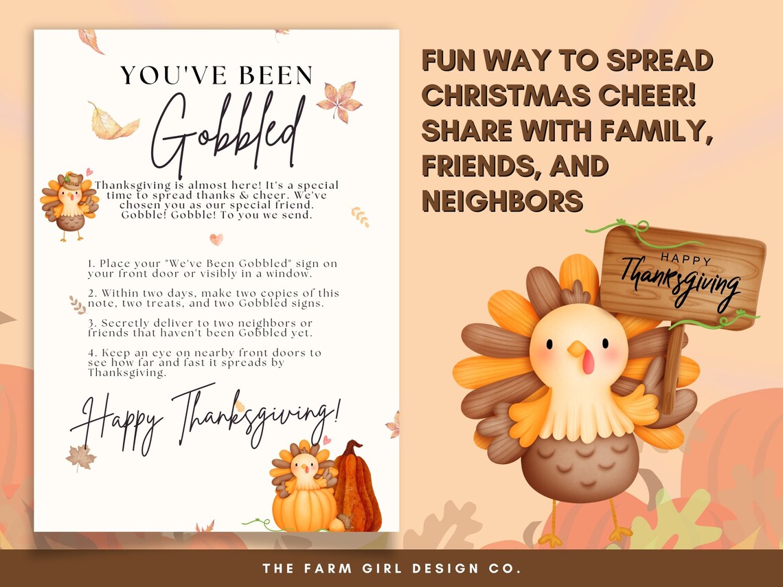 You've Been Gobbled Thanksgiving Game Printable We've - Etsy