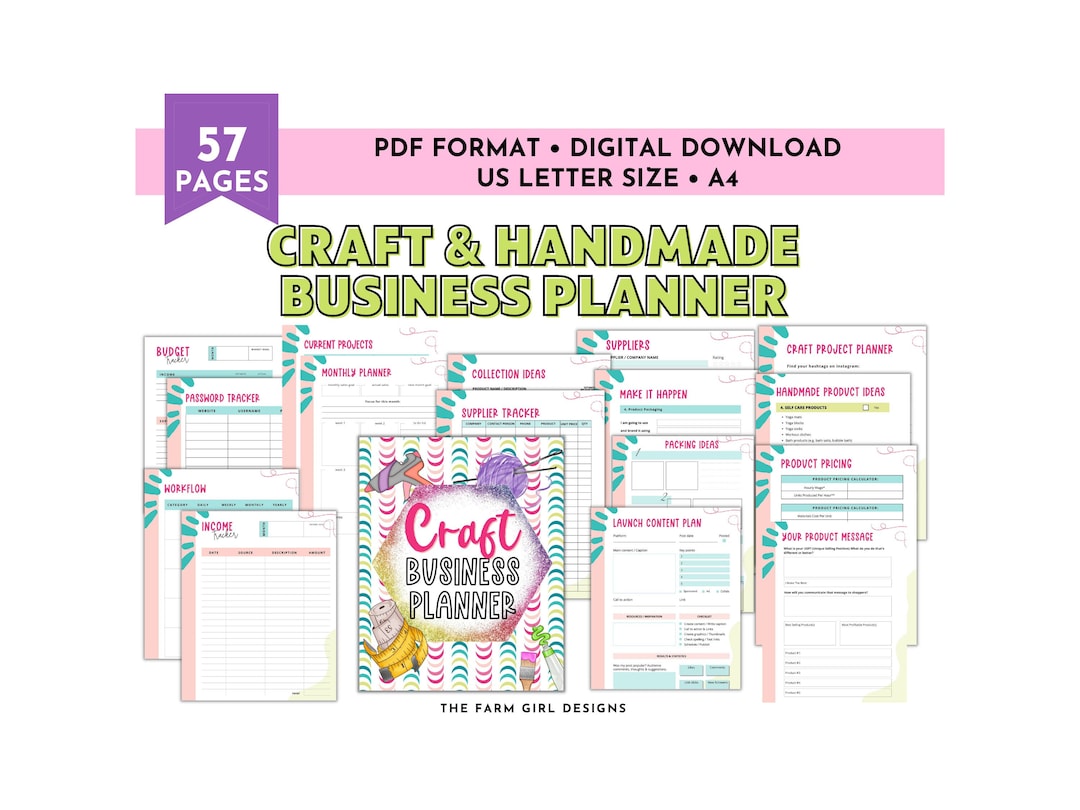 Craft Project Binder, Craft Business Planner, Craft Show Planner ...