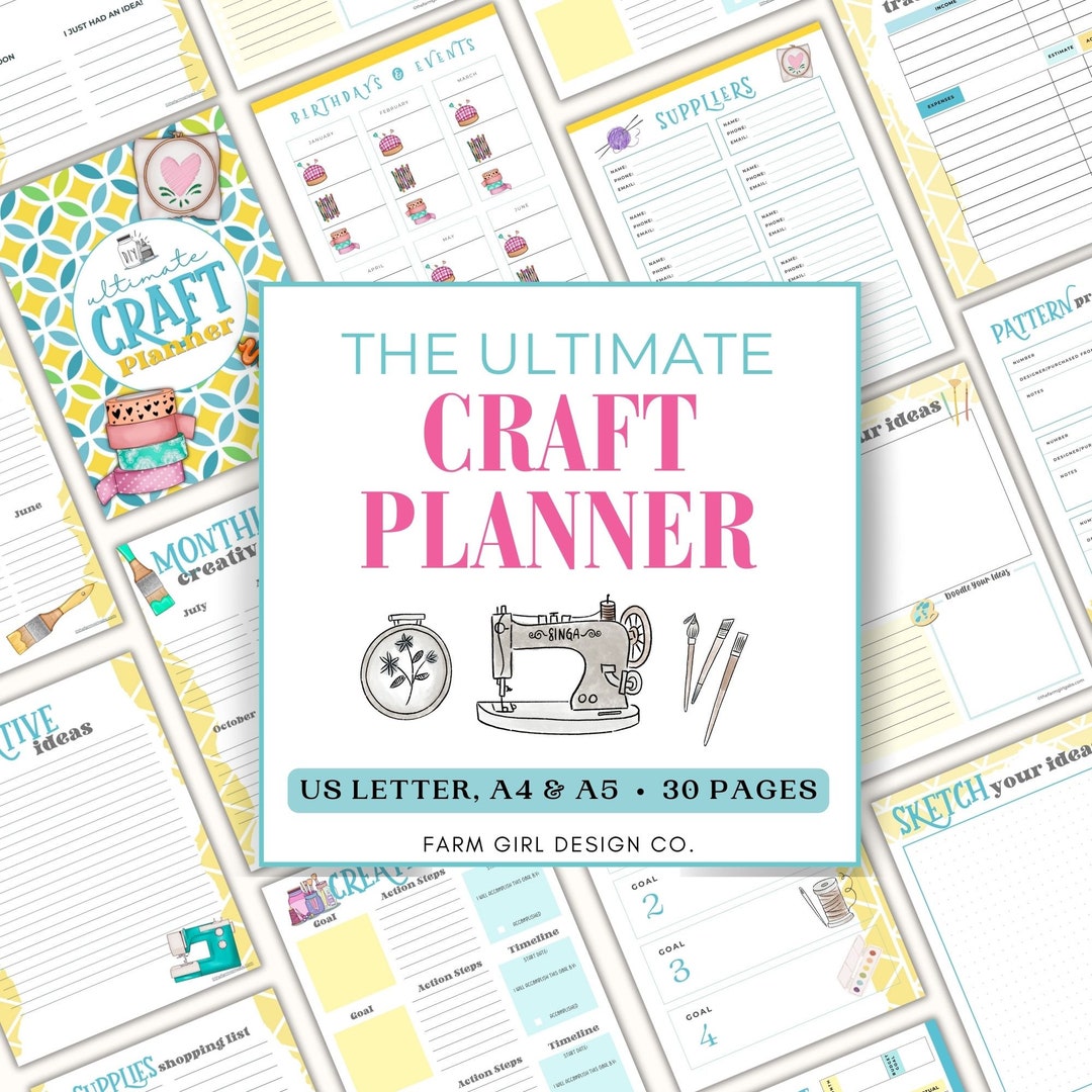 Craft Project Binder, Craft Planner, Craft Project Planner PDF, Craft ...