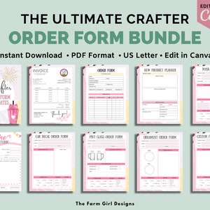 Order Form for Craft Fair, Order Forms for Craft Business, Custom ...