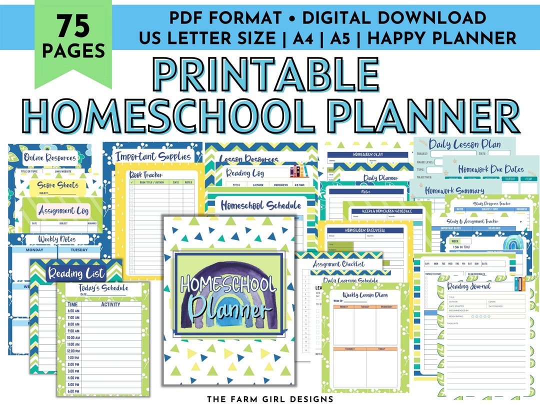 Printable Homeschool Planner, Homeschool Planner Printable, Homeschool ...