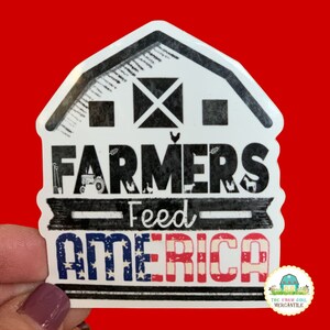 Farmers Feed America Sticker, Support Local Farmers Sticker, Support ...