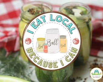 Eat Local Sticker - Etsy