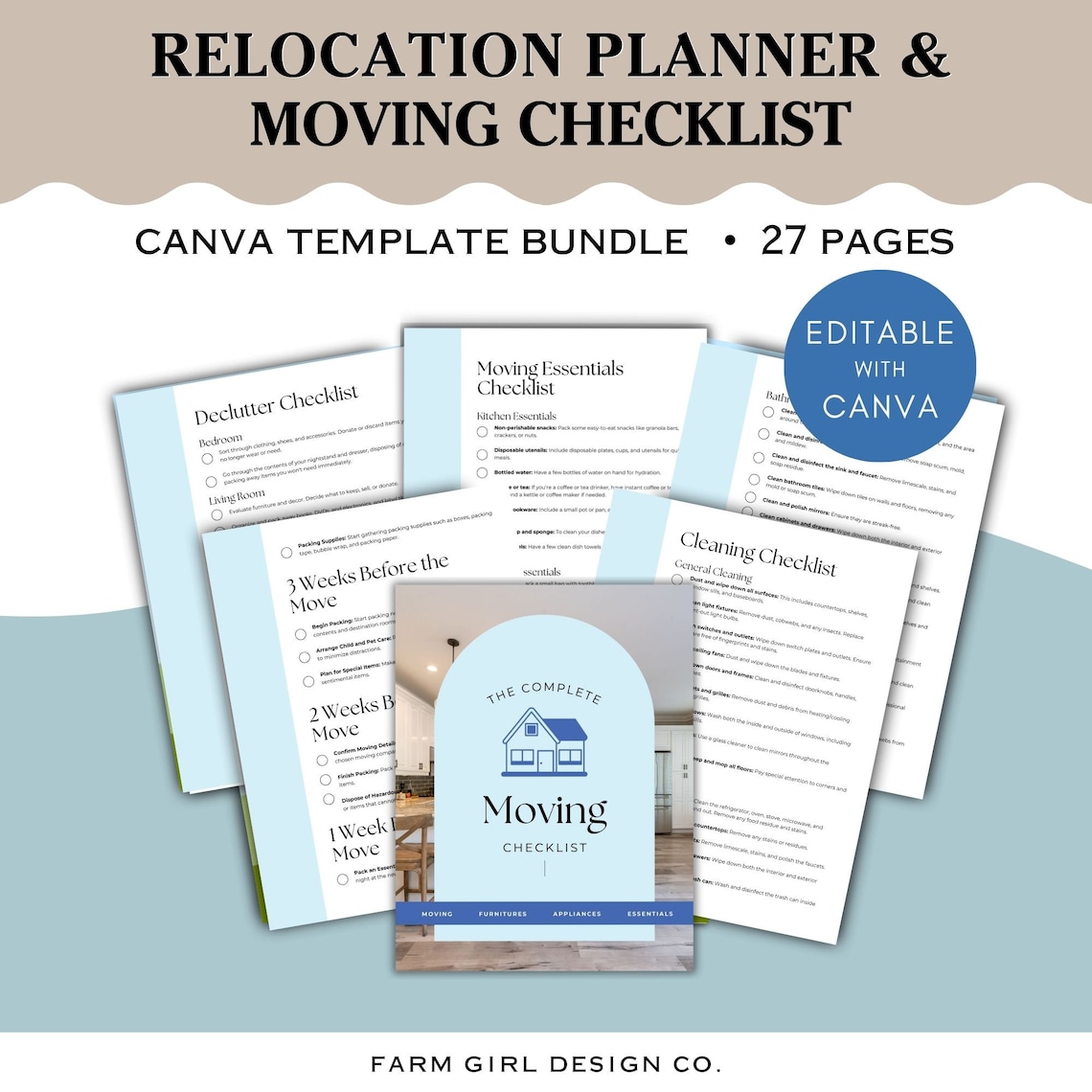 Moving Planner Binder, Relocation Checklist, Move in Move Out Checklist ...