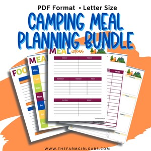 Camping Meal Planner, Camping Checklist, Family Camping Trip, Printable ...