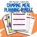 Camping Meal Planner, Camping Checklist, Family Camping Trip, Printable ...