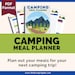 Camping Meal Planner, Camping Checklist, Family Camping Trip, Printable ...
