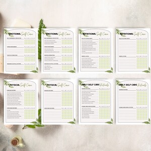Self Care Checklist Bundle, Self Care Tracker, Self Care Challenge ...