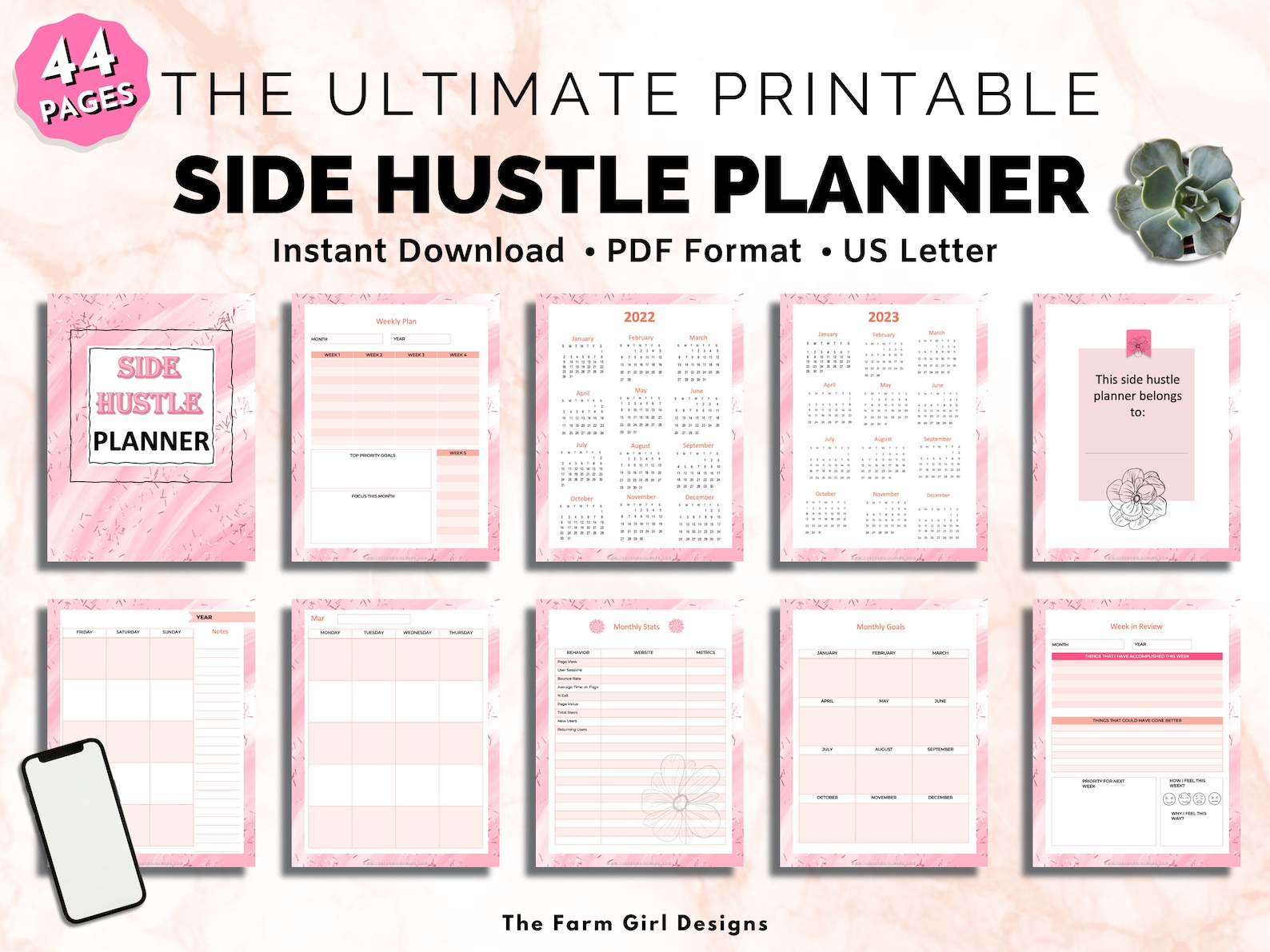 Printable Side Hustle Planner Printable Business Planner - Etsy