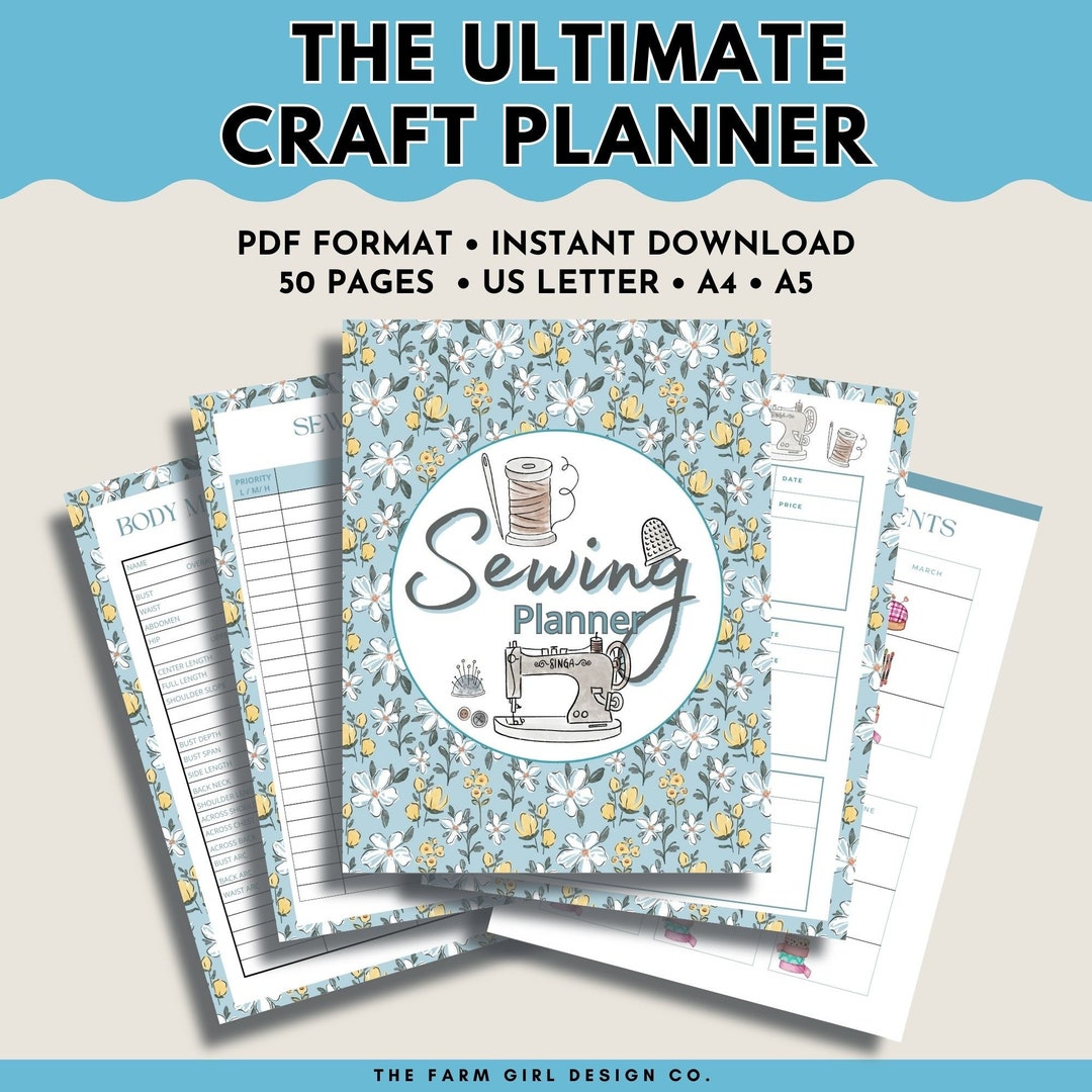 Sewing Projects Planner Printable, Sewing Planner PDF, Sewing Planner ...