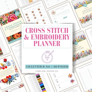 Cross Stitch Planner, Embroidery Planner, Craft Planner, Craft Project ...