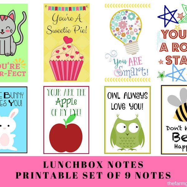 Lunch Box Love Notes - Etsy