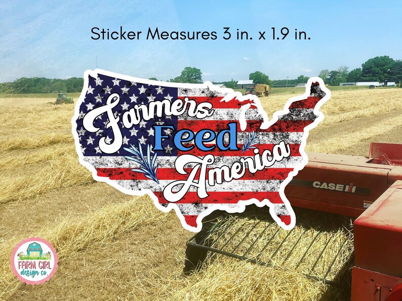 Farmers Feed America Sticker Support Agriculture Sticker - Etsy