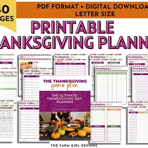 Printable Thanksgiving Planner | Holiday Planner | Thanksgiving Planner ...