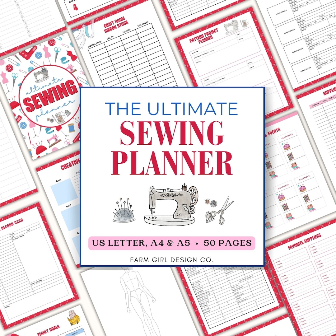 Sewing Projects Planner Printable, Sewing Planner PDF, Sewing Planner ...