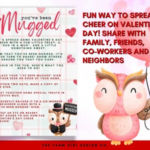 Printable You've Been Mugged Valentine Kit, I've Been Mugged Valentine ...