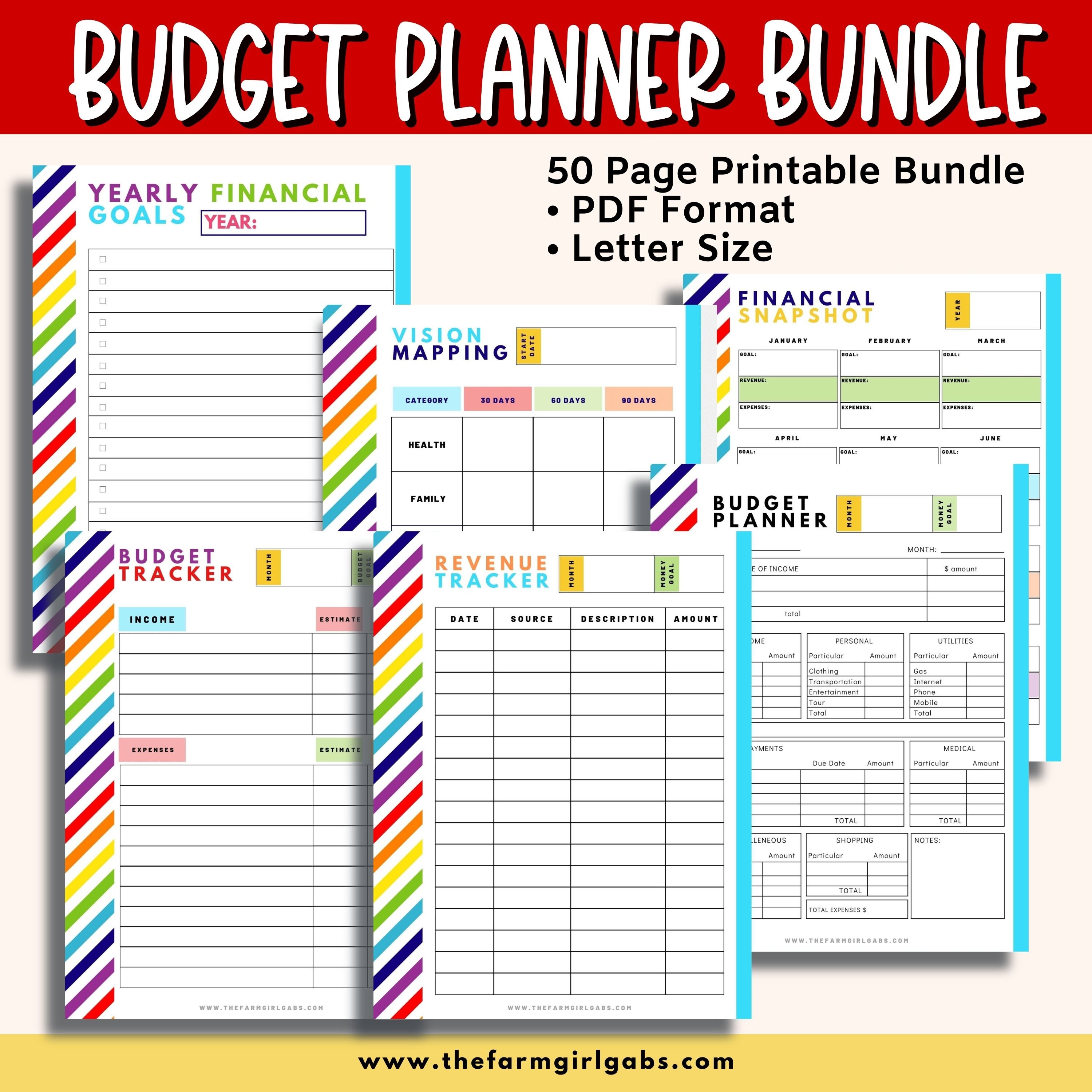Printable Budget Planner, Financial Planning Bundle, Financial Planner ...