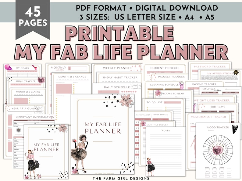 Fab Life Printable Planner Printable Planner Daily Planner - Etsy