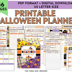 Halloween Planner Printable Halloween Party Planning Kit - Etsy