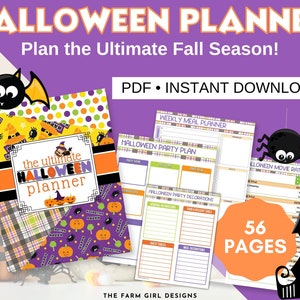 Halloween Planner Printable Halloween Party Planning Kit - Etsy