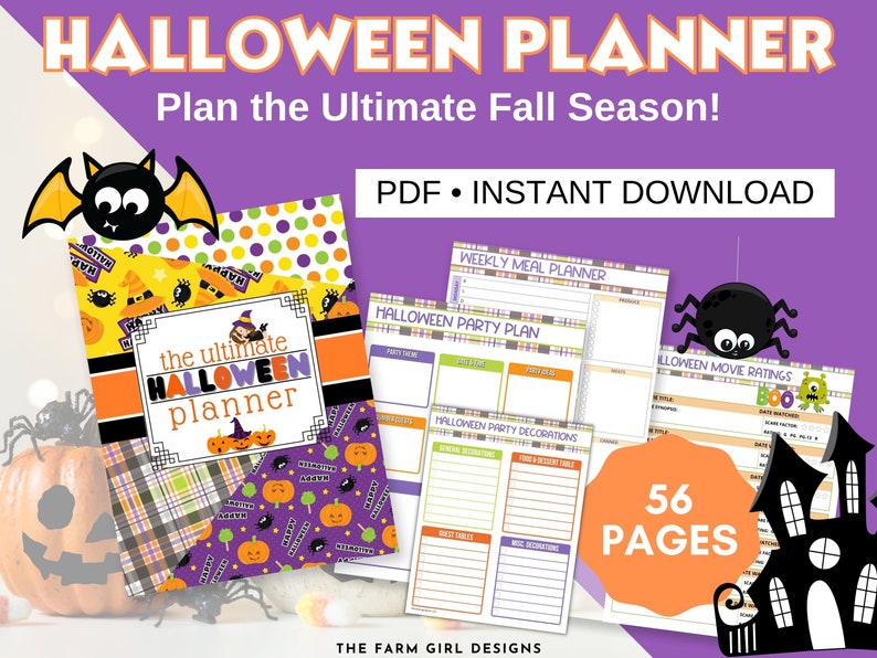 Halloween Planner Printable Halloween Party Planning Kit - Etsy