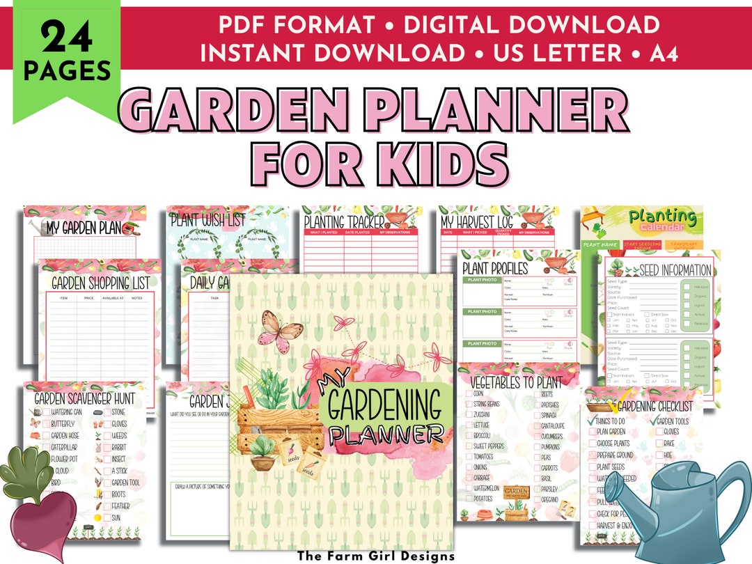 Garden Planner for Kids, Garden Notebook, Gardening Printable ...