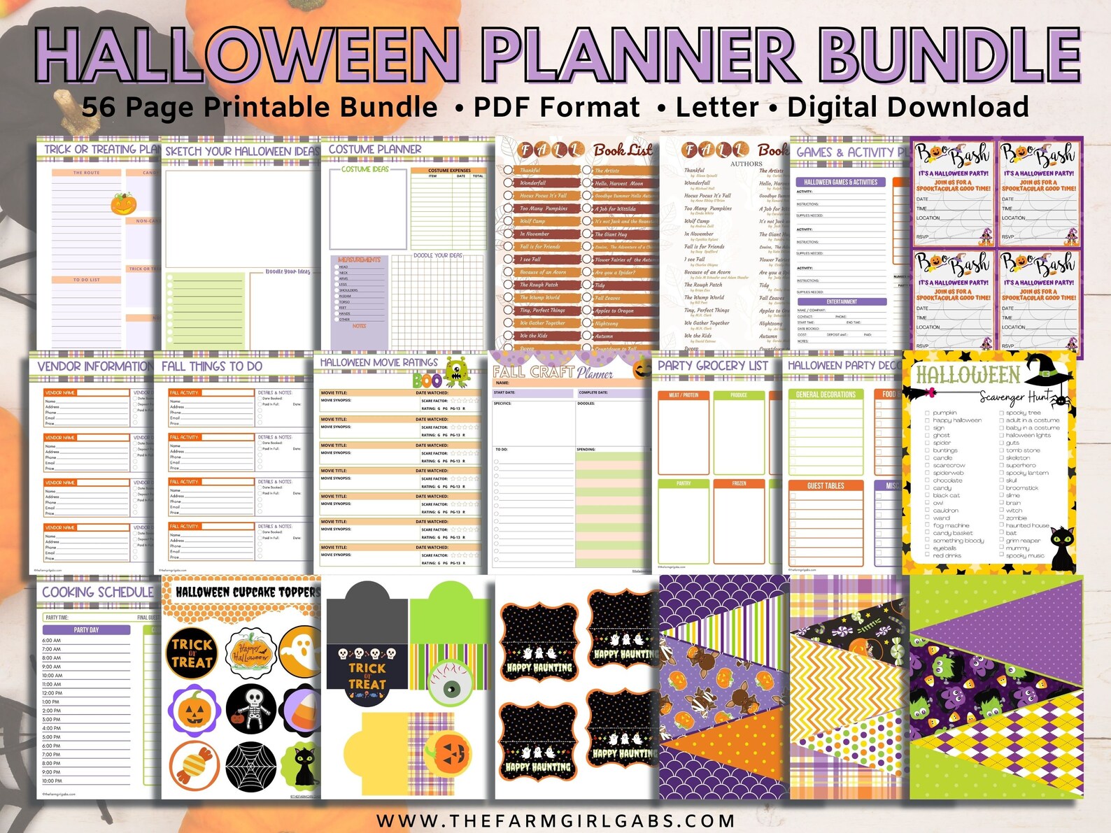 Halloween Planner Printable Halloween Party Planning Kit - Etsy