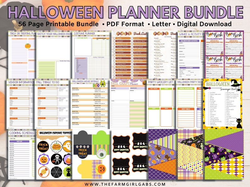 Halloween Planner Printable Halloween Party Planning Kit - Etsy
