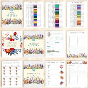 Cross Stitch Planner, Embroidery Planner, Craft Planner, Craft Project ...