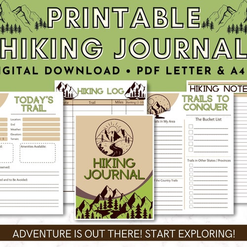 Printable Trail Tracker Hiking Log - Etsy