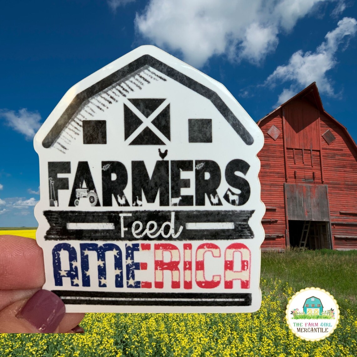 Farmers Feed America Sticker Support Local Farmers Sticker | Etsy