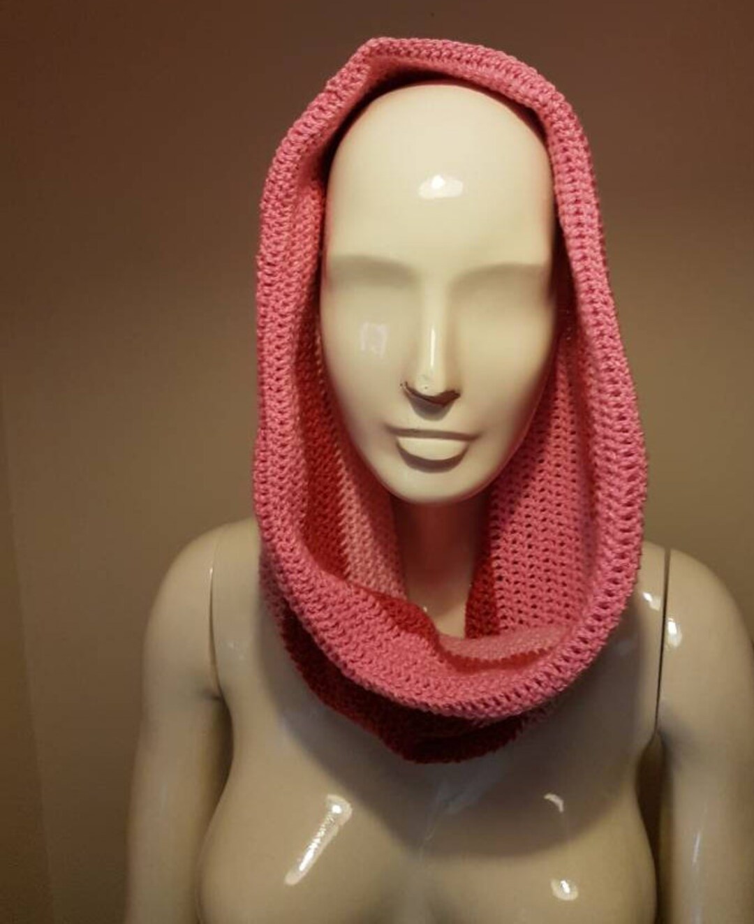 Handmade Pink Infinity Scarf - Etsy UK
