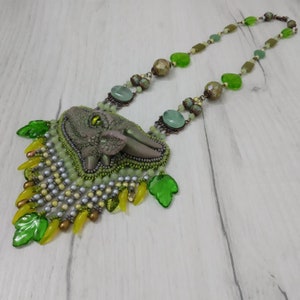 Dragon Face Embroidered Necklace Beads Jewelry Beadwork - Etsy