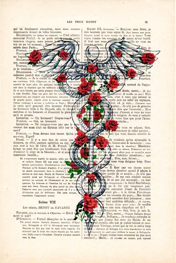 Caduceus Roses Flower Caduceus Human Anatomy Art Love - Etsy