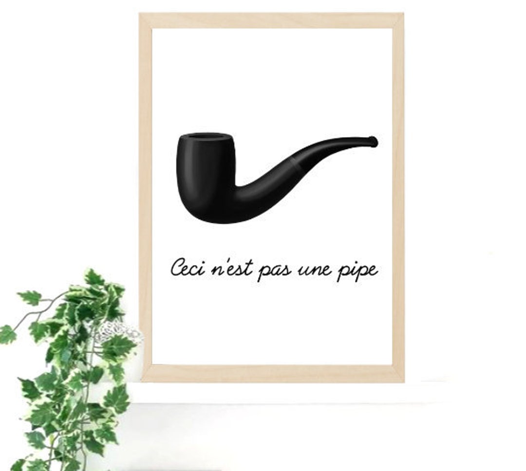 Rene Magritte Tribute Print, Ceci N'est Pas Une Pipe, Wall Art ...