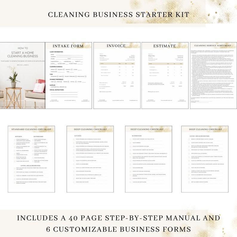 Cleaning Business Starter Kit: 40-page Manual and 6 Customizable ...