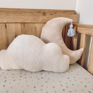 Moon & Cloud Pillow, Nursery Decor, Gender Neutral, Newborn, Baby ...
