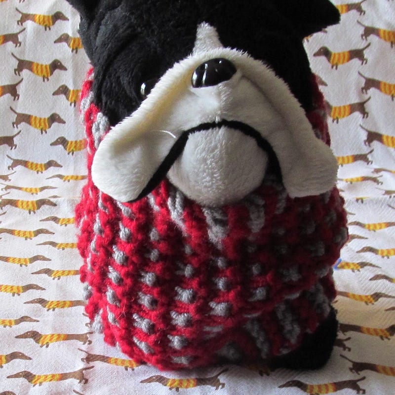 Knitted Dog Scarf - Etsy