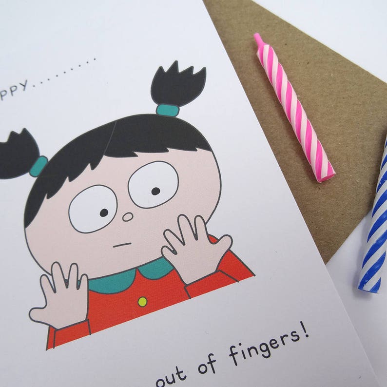 Counting is Hard Greeting Card Funny Cute Happy Birthday - Etsy