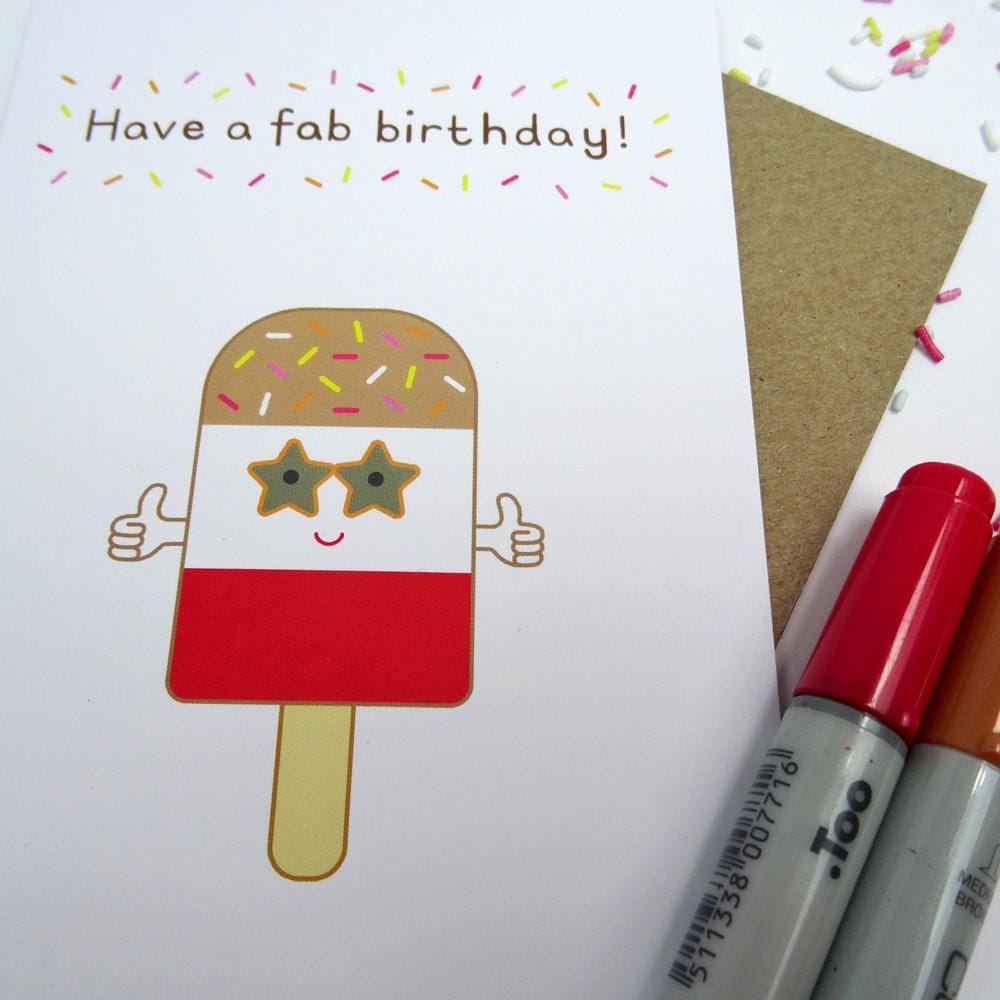 Fab Birthday Greeting Card - Have a Fab Birthday, Funny, Fab, Happy ...