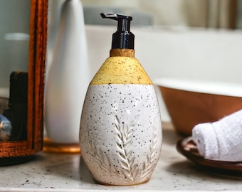 Handmade Ceramic Soap Dispenser - Etsy