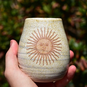 Handmade Ceramic Yerba Mate Gourd With Notch for Bombilla, Complete ...