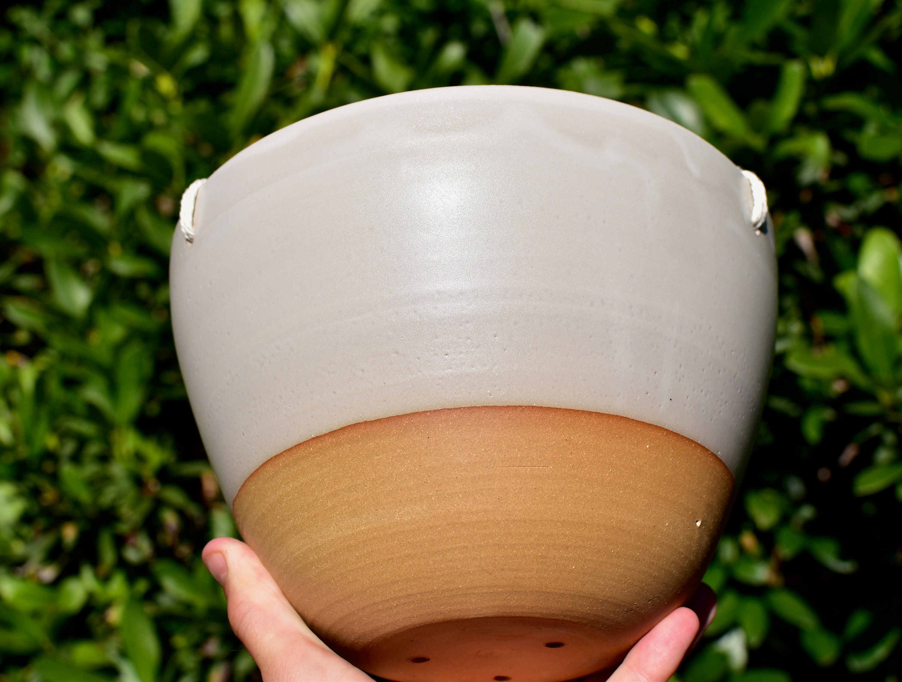 Large Hanging Handmade Ceramic Succulent Pot Indoor/outdoor - Etsy