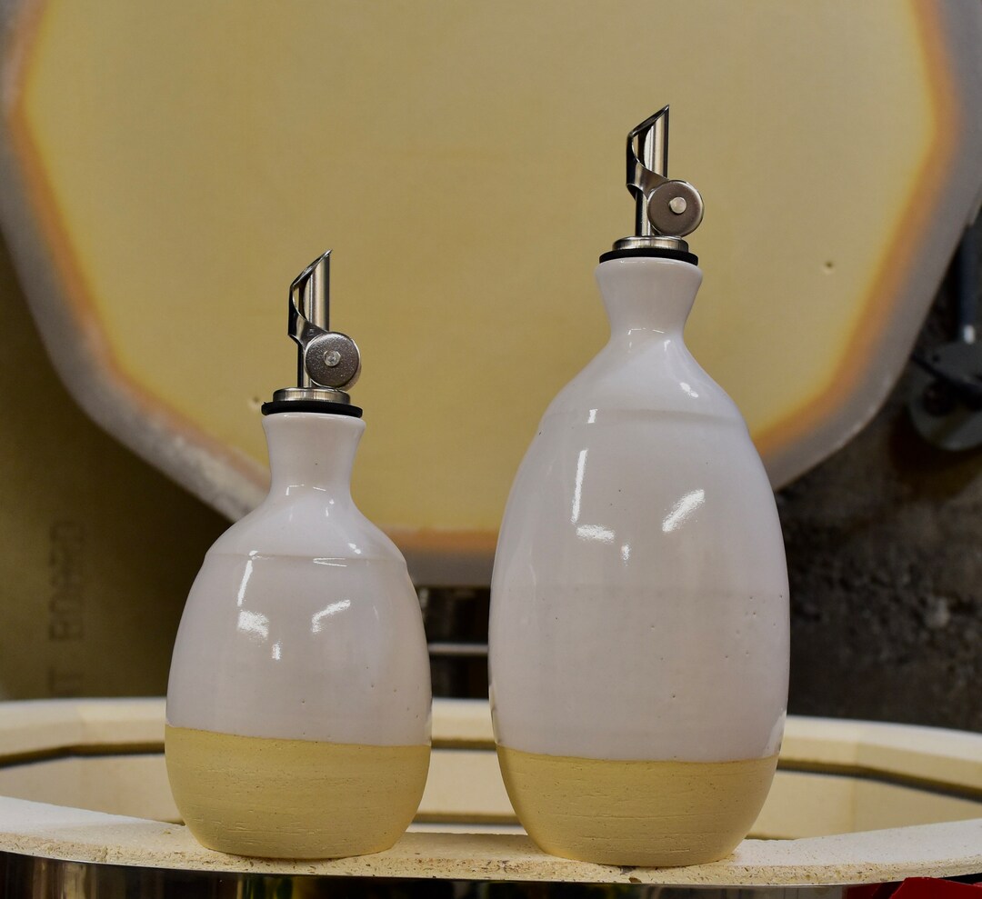 Ceramic Olive Oil Bottles - Handmade - Two Sizes 8-16oz -elevated ...