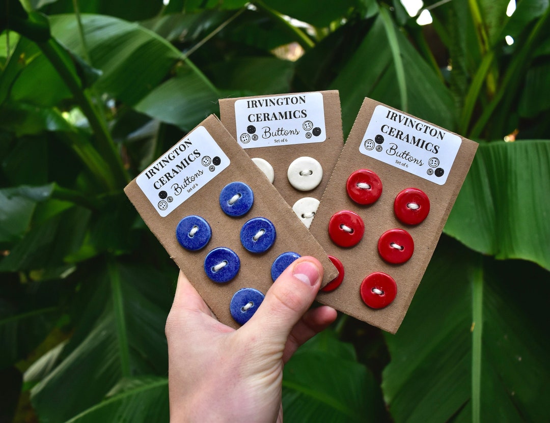 Handmade Ceramic Clay Buttons – Set of 6, Oregon Crafted - Etsy