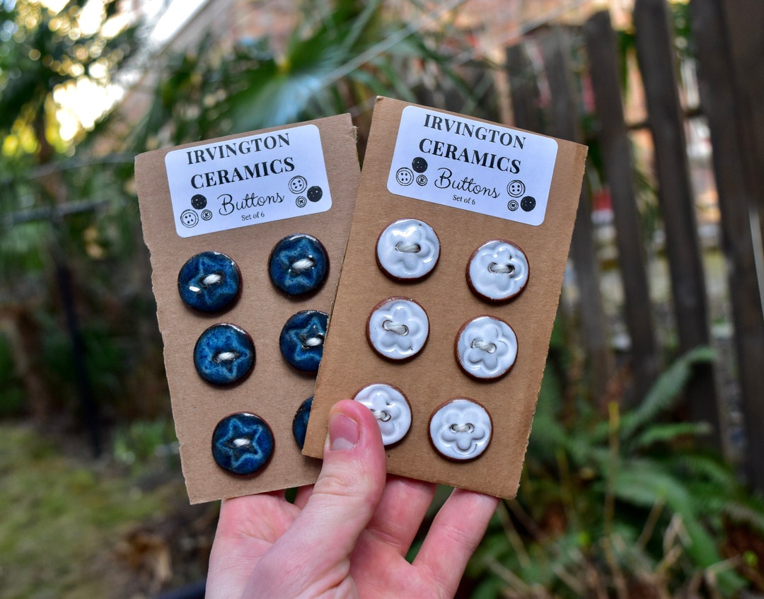 Handmade Ceramic Clay Buttons - Set of 6 - Handcrafted in Oregon ...