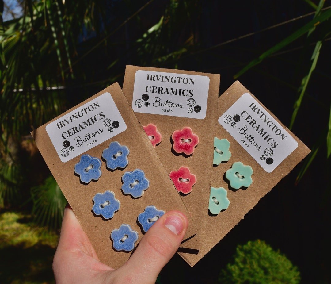 Handmade Ceramic Clay Buttons - Set of 6 - Handcrafted in Oregon ...